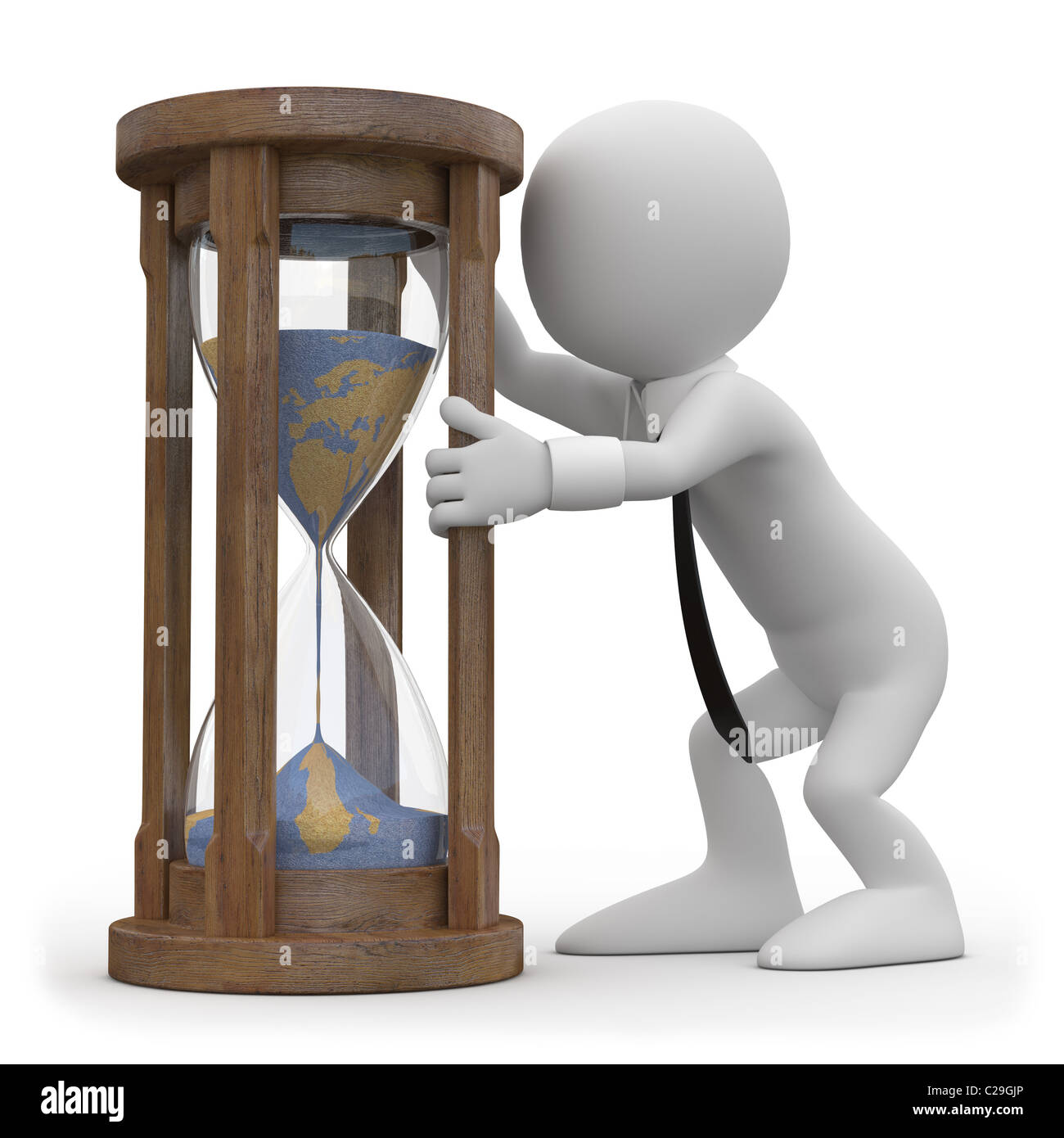 3d man watching clock hi-res stock photography and images - Alamy