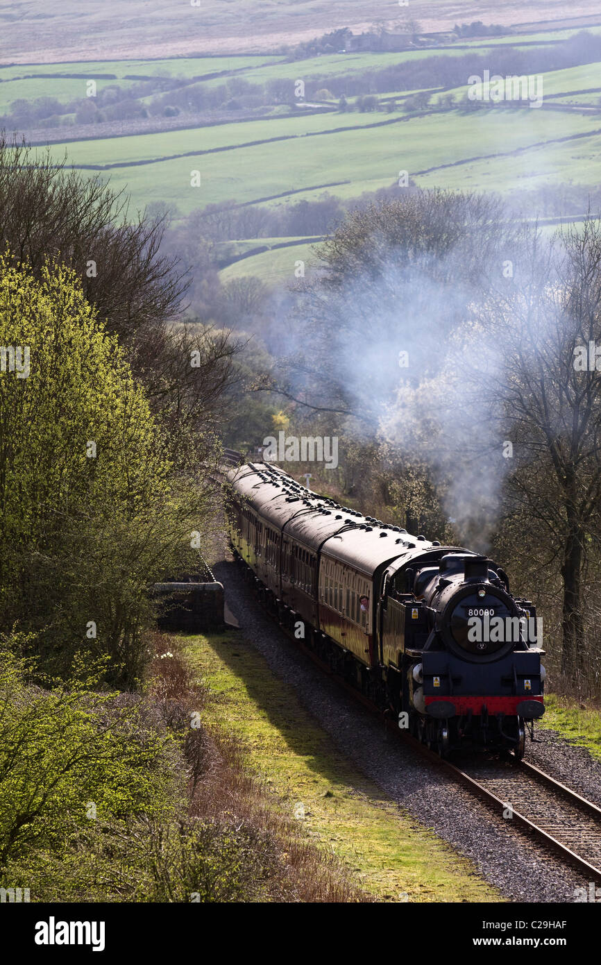 Edenfield and the British Rail Standard Class 4 tank engine, No 80080 ...