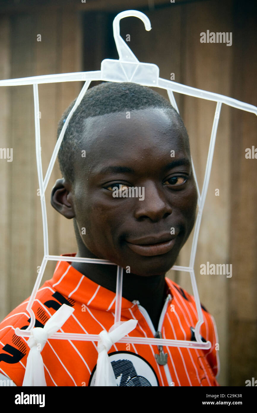 Street vendor ,Betou ,Ubangi River ,Republic of Congo Stock Photo - Alamy