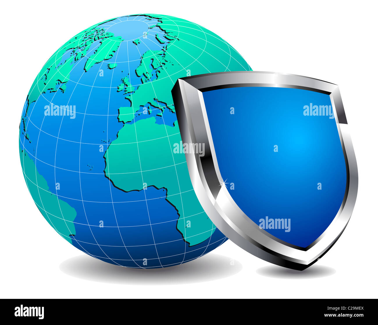 Shield Protection Antivirus symbol Stock Photo - Alamy