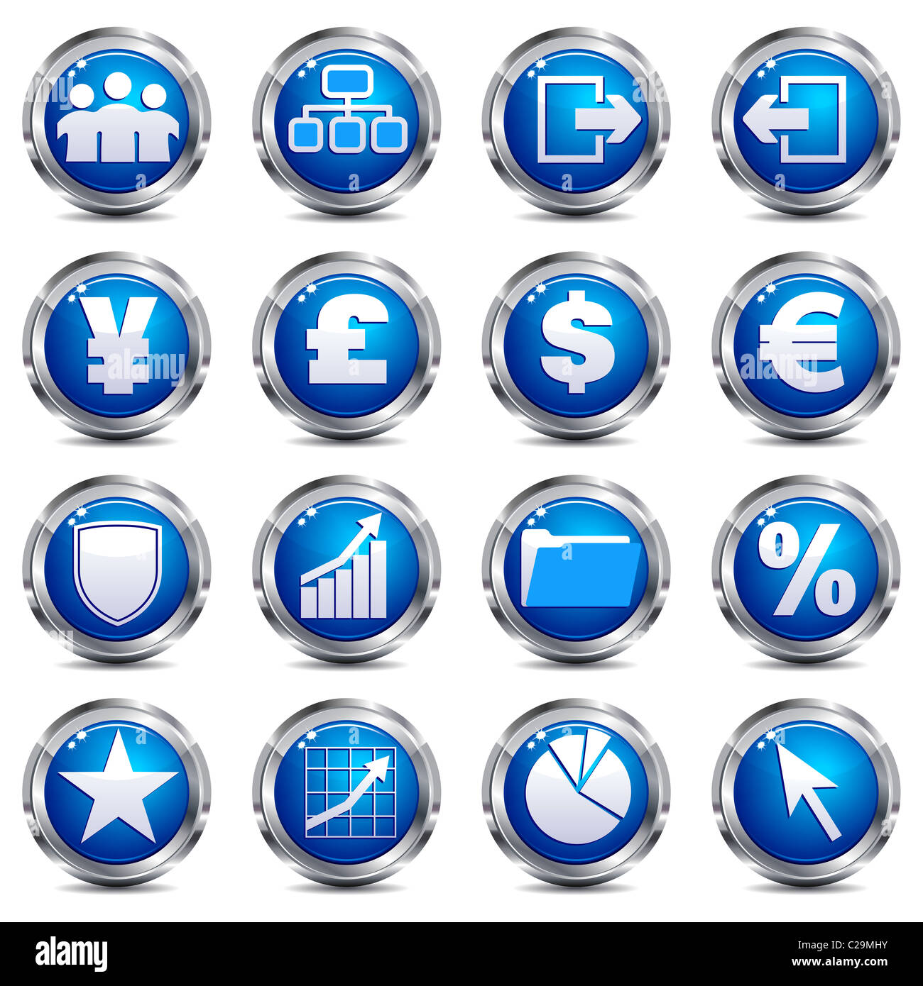 Folder icons and internet symbols Cut Out Stock Images & Pictures - Alamy