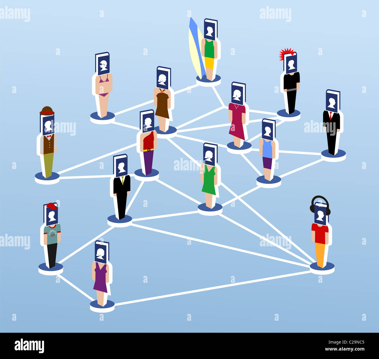 virtual community communicated through social networks Stock Photo - Alamy