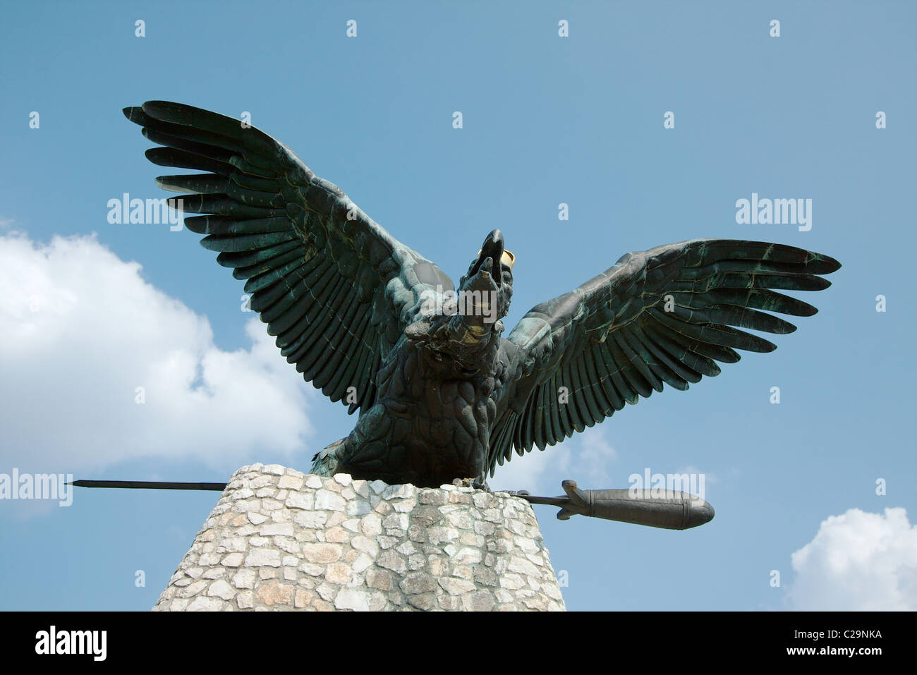 Statue hungarian turul bird sword hi-res stock photography and images ...