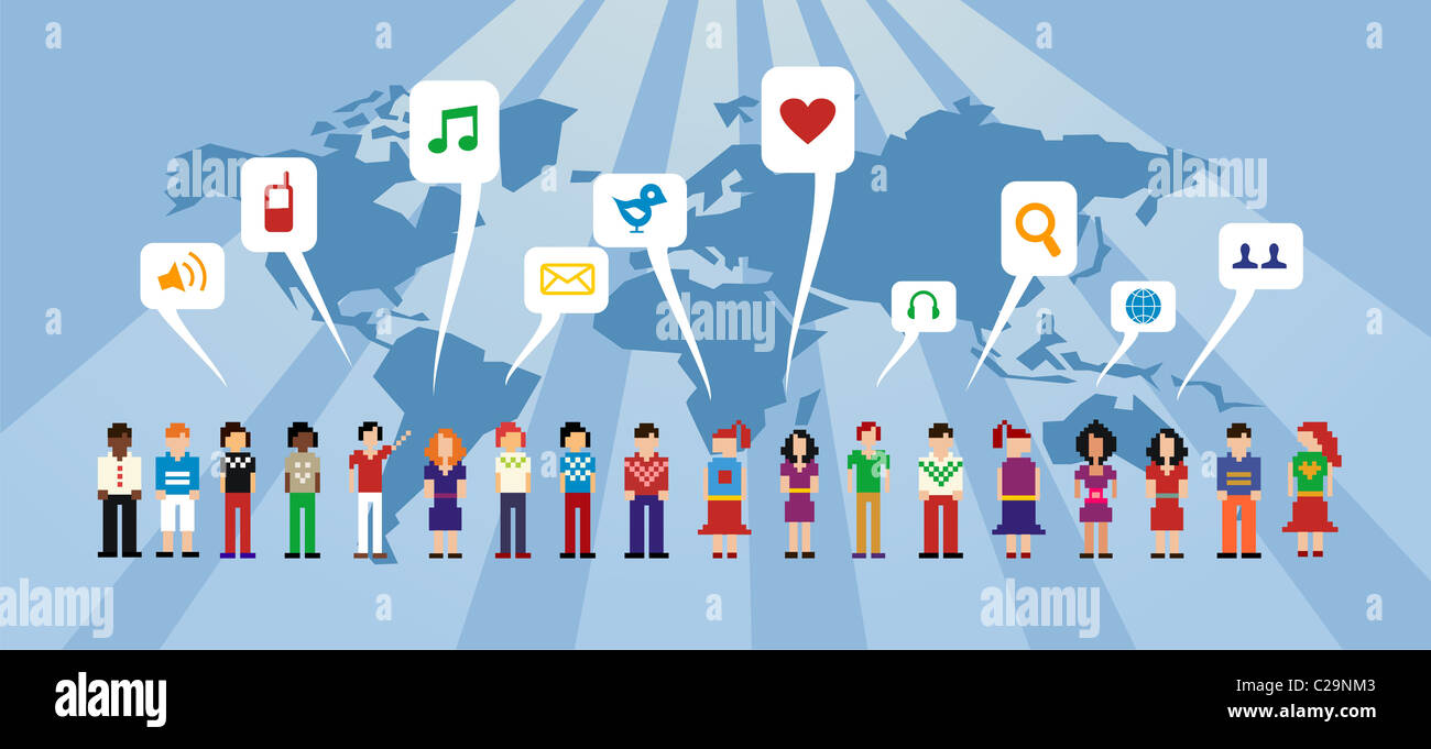 People connected through the social media Stock Photo - Alamy People connected through the social media Stock Photo - Alamy