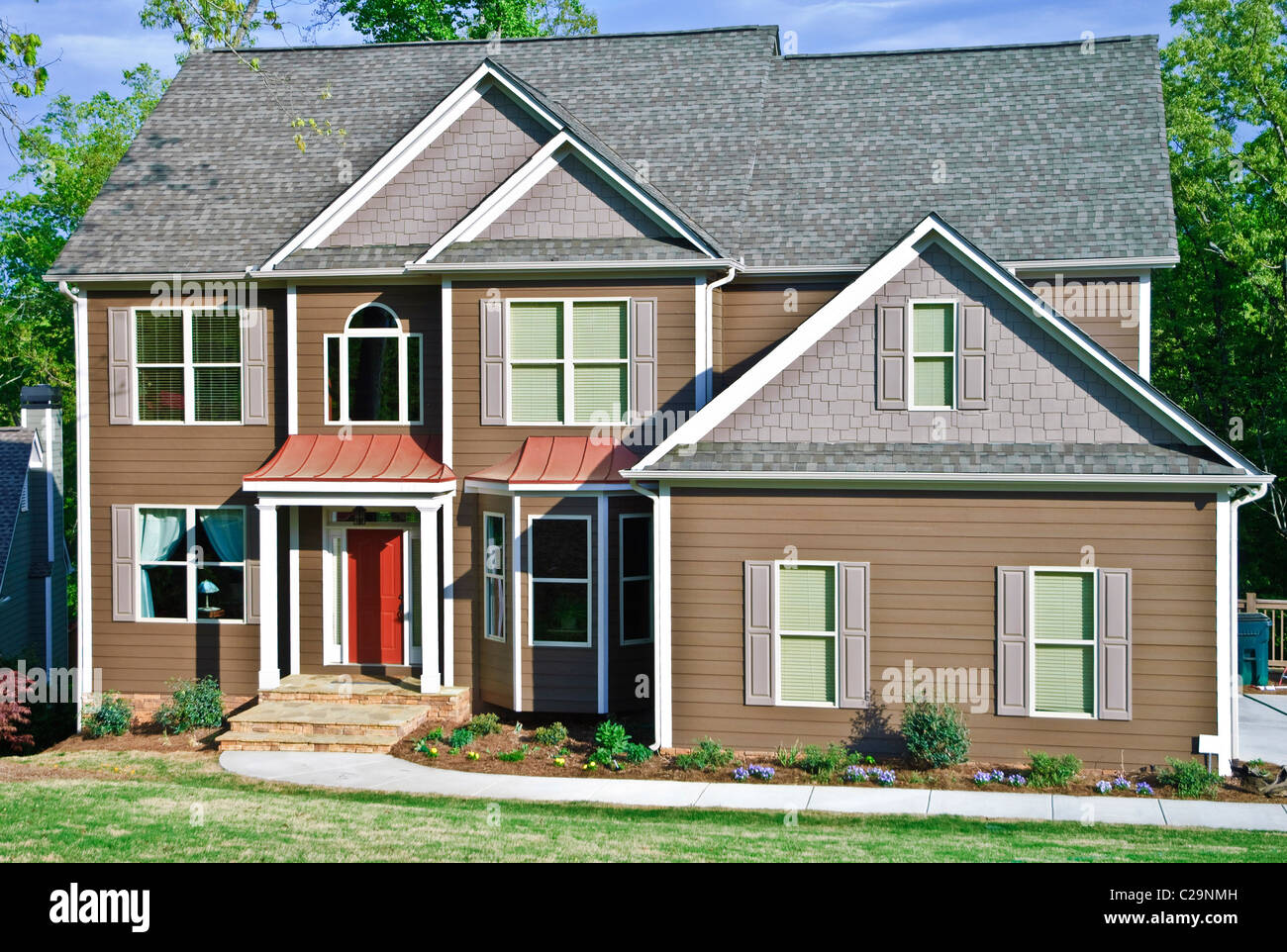 Front view of a new house Stock Photo - Alamy