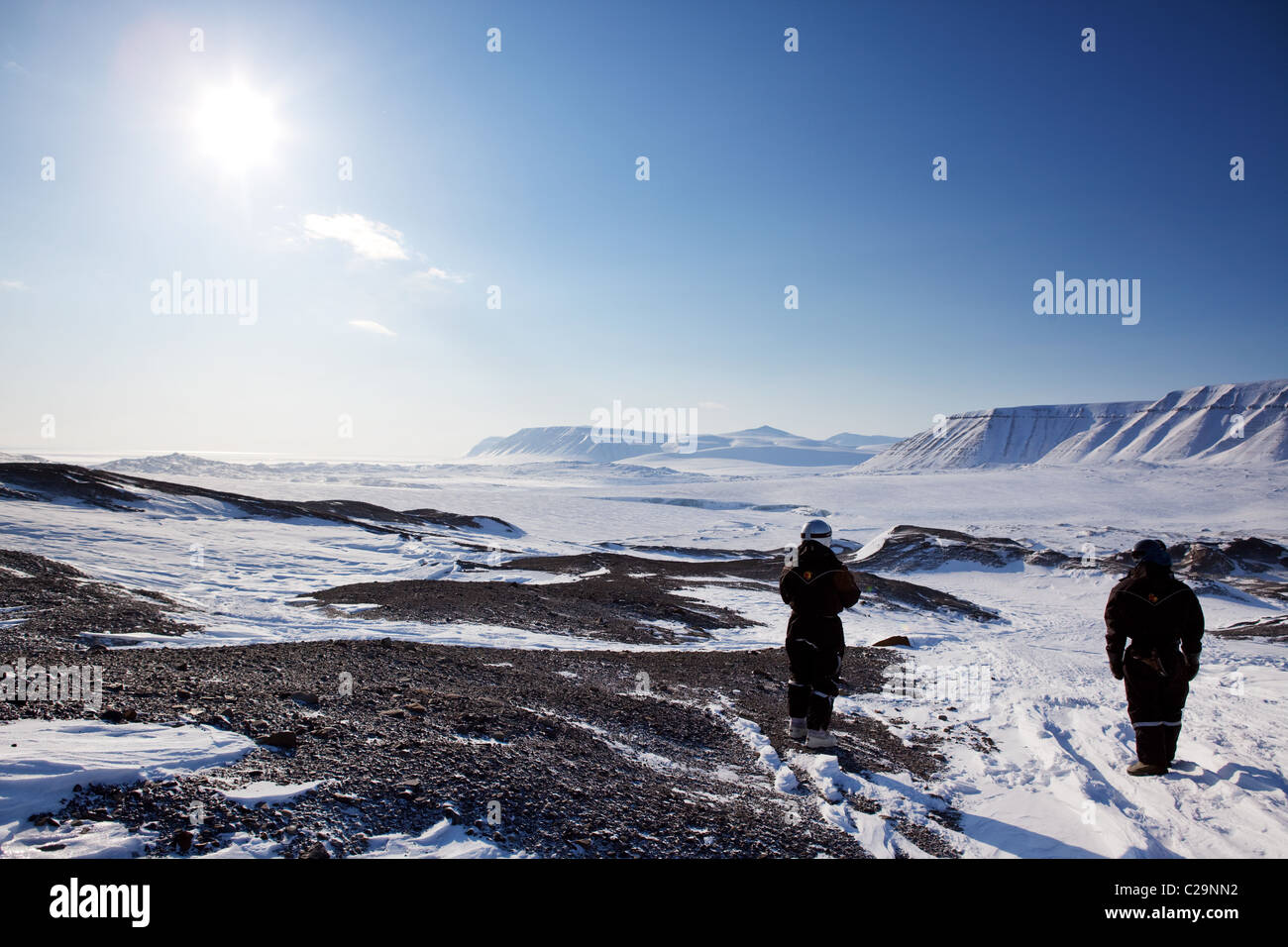 A cold and barren winter landscape in Svalbard, Norway Stock Photo - Alamy