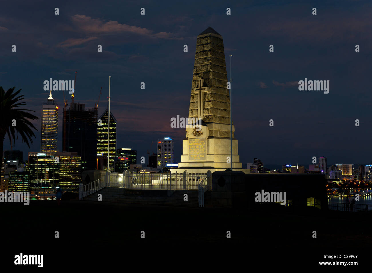 State War Memorial at night Kings park Perth western Australia Stock ...