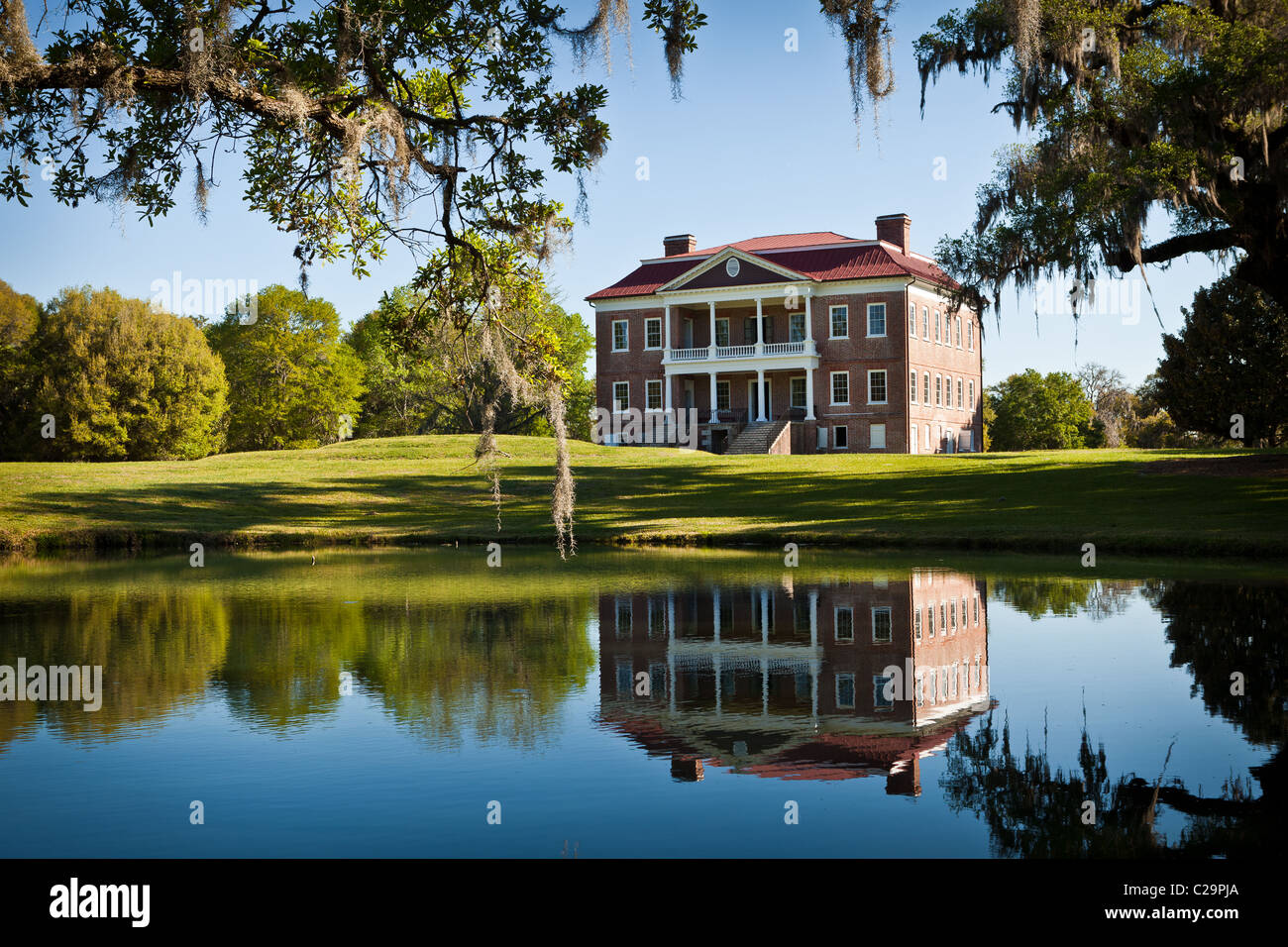 Drayton Hall Plantation in Charleston, SC. Palladian style estate built ...