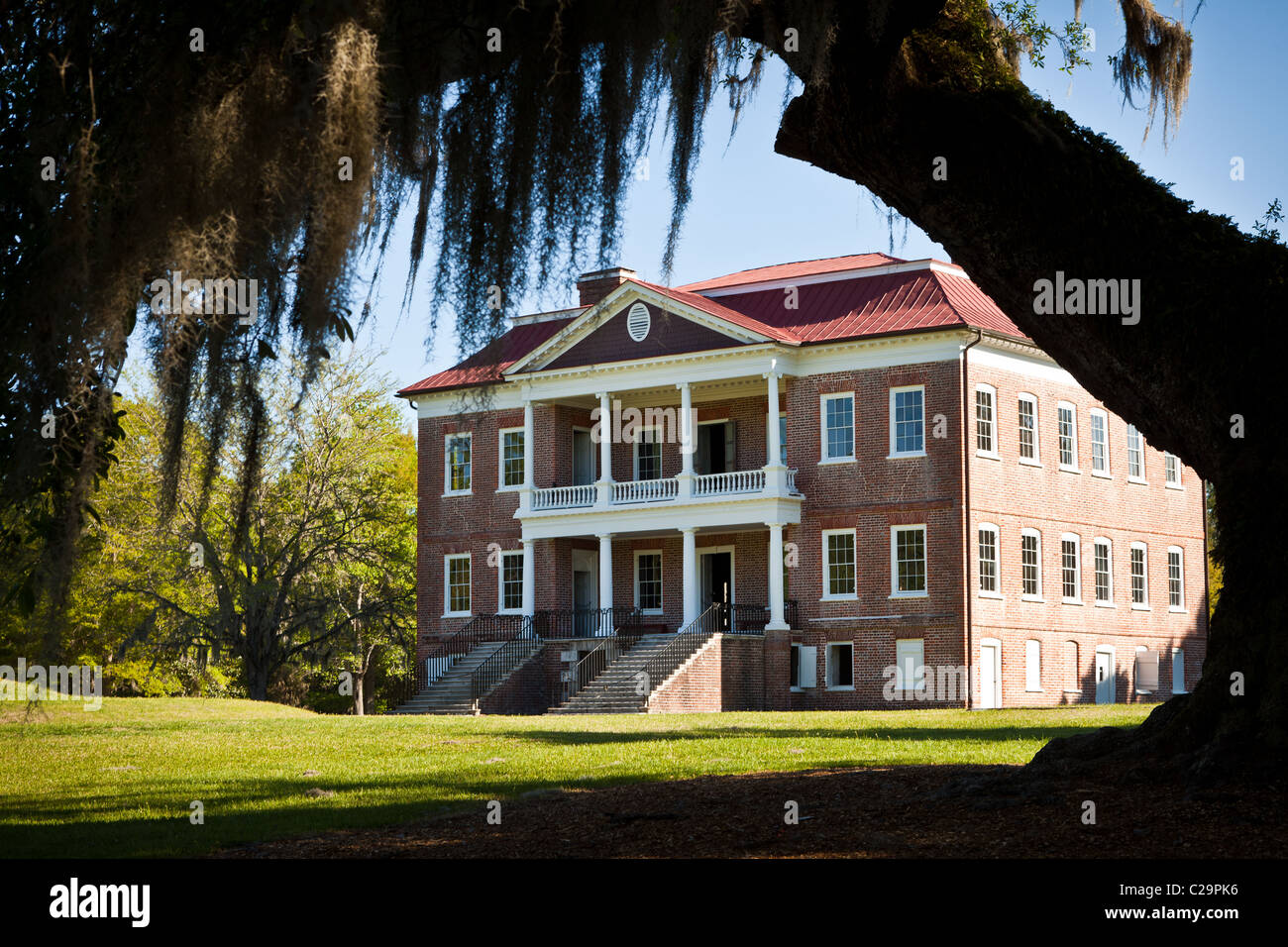 Drayton Hall Plantation in Charleston, SC. Palladian style estate built ...
