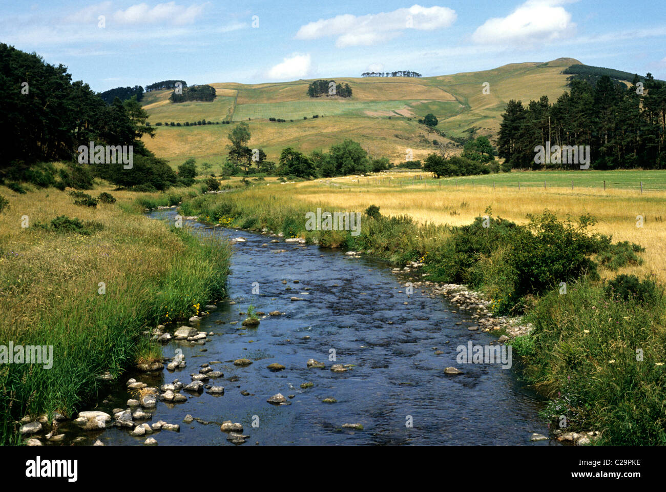 Kale Water, near Hownam, Cheviots, Borders, England Scotland Scottish ...