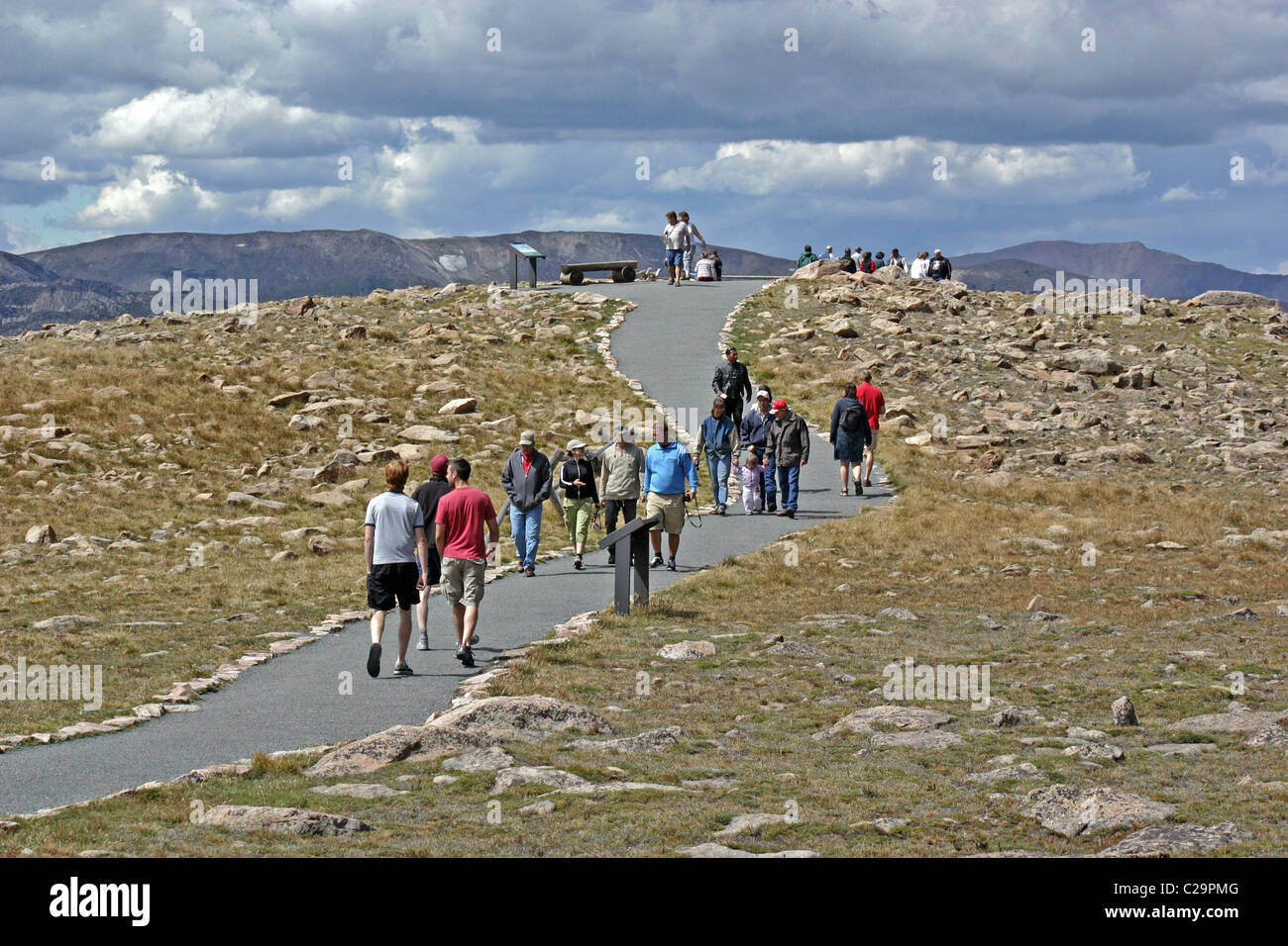 Lookout Rocky Trail Ridge Road Rocky Mountains Colorado USA Stock Photo ...