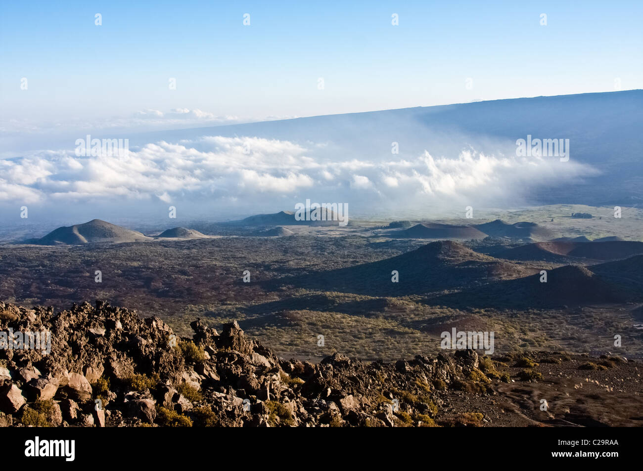 View of Mauna Loa from Mauna Kea Stock Photo - Alamy