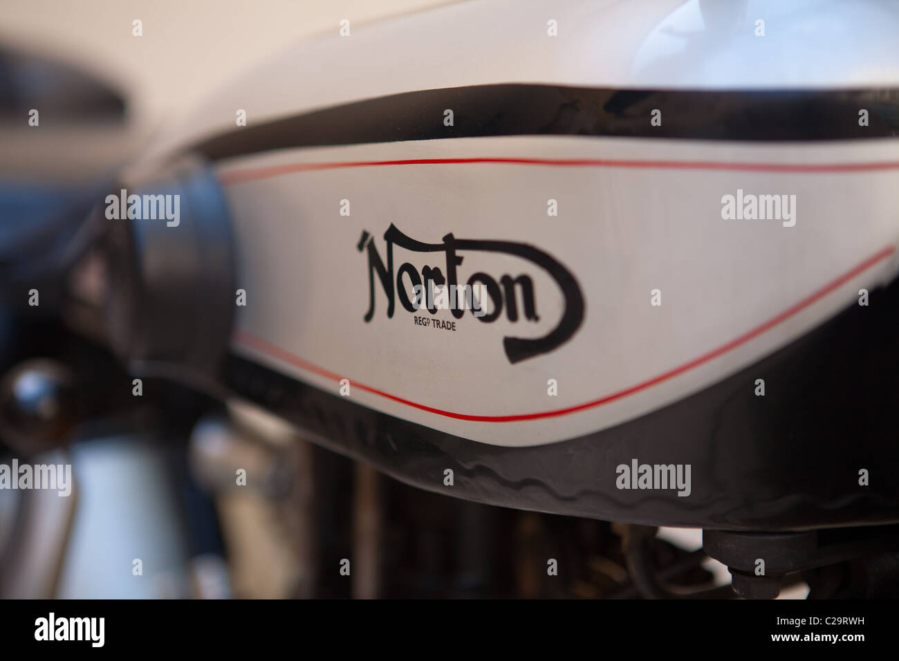 The fuel tank on a classic Norton Motorcycle Stock Photo - Alamy