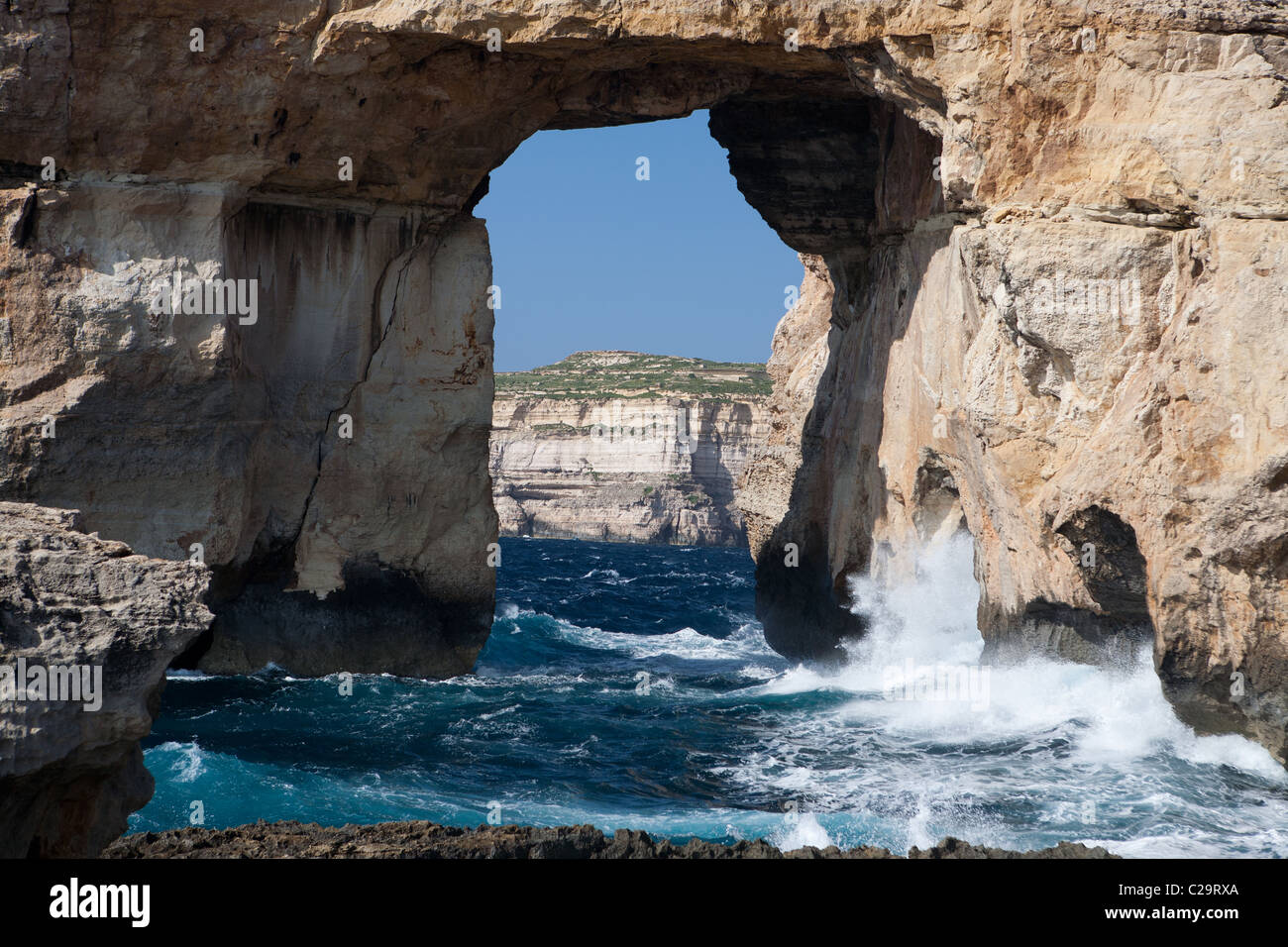 The Azure Window on the Maltese Island of Gozo Stock Photo - Alamy