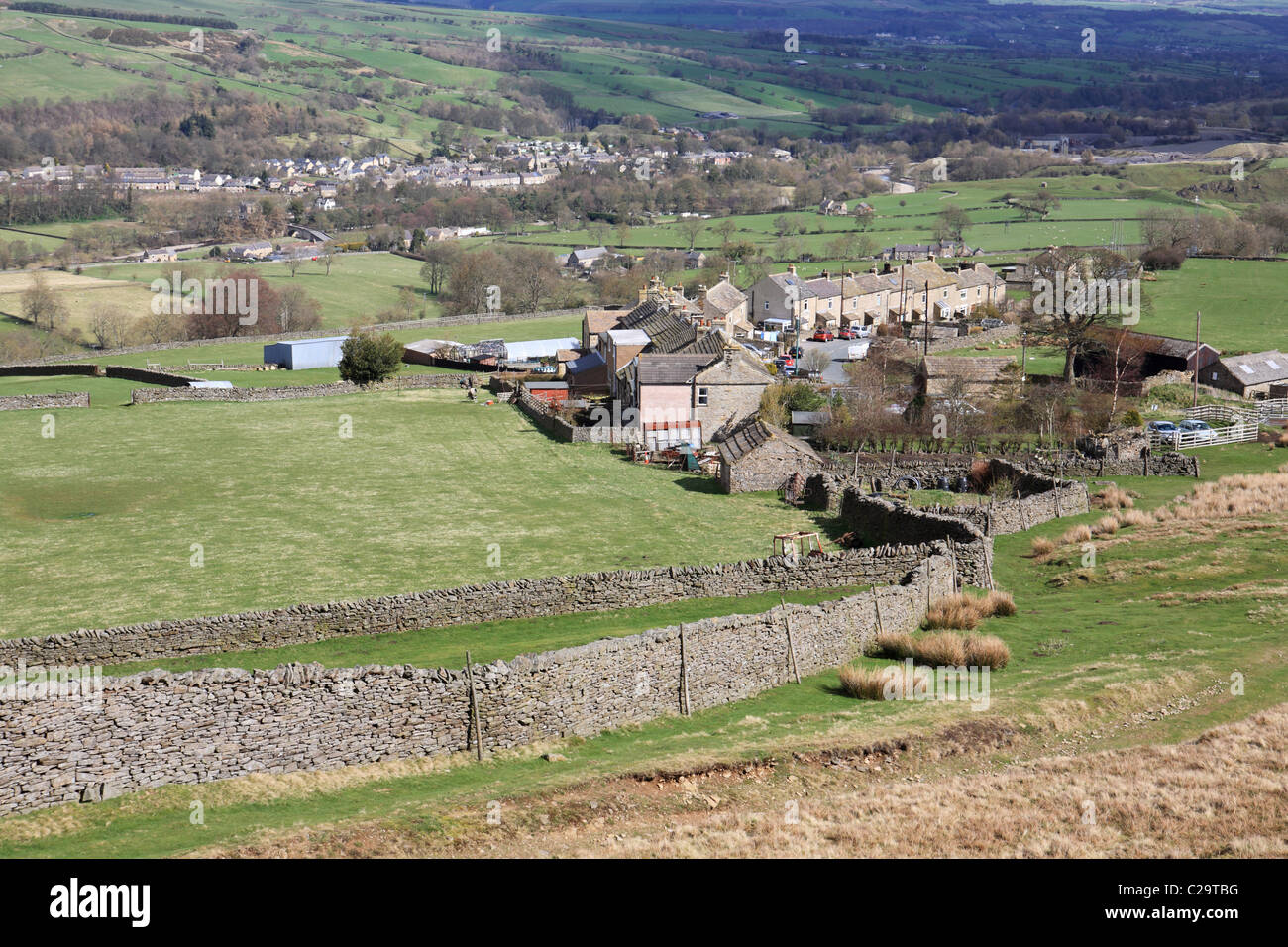 The Weardale village of Hill End near Frosterley, Weardale, north Stock ...