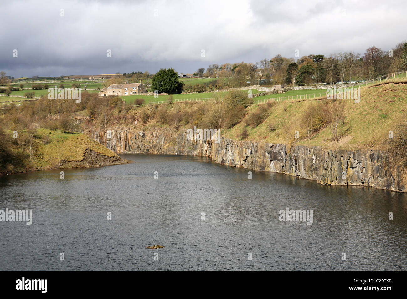 A flooded quarry just outside of Stanhope in Weardale, north east ...