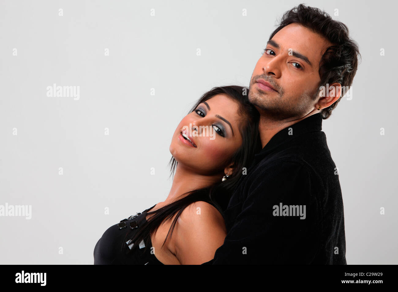 Romantic pose indian boy girl hi-res stock photography and images - Alamy