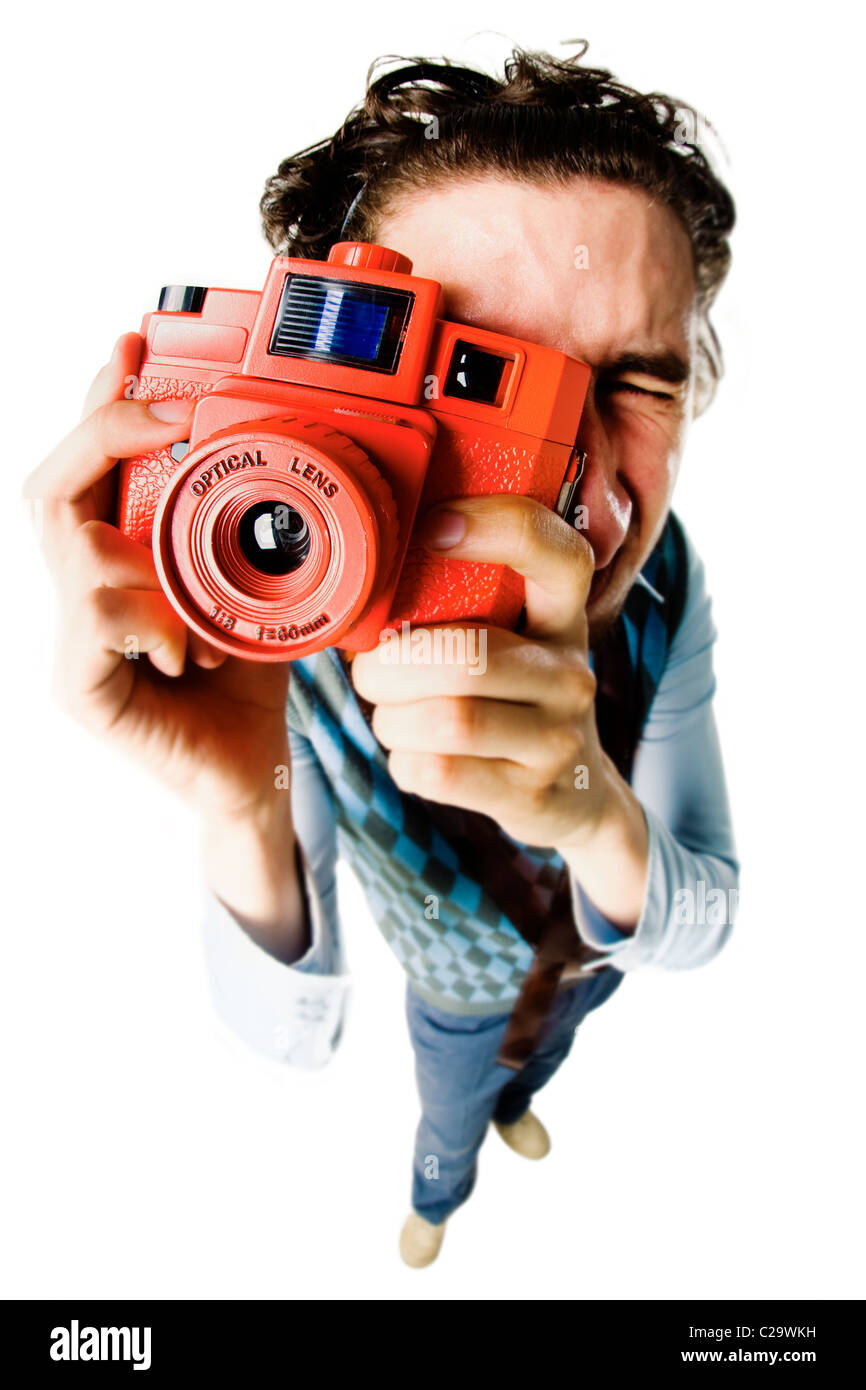 Photographing fish eye Cut Out Stock Images & Pictures - Alamy