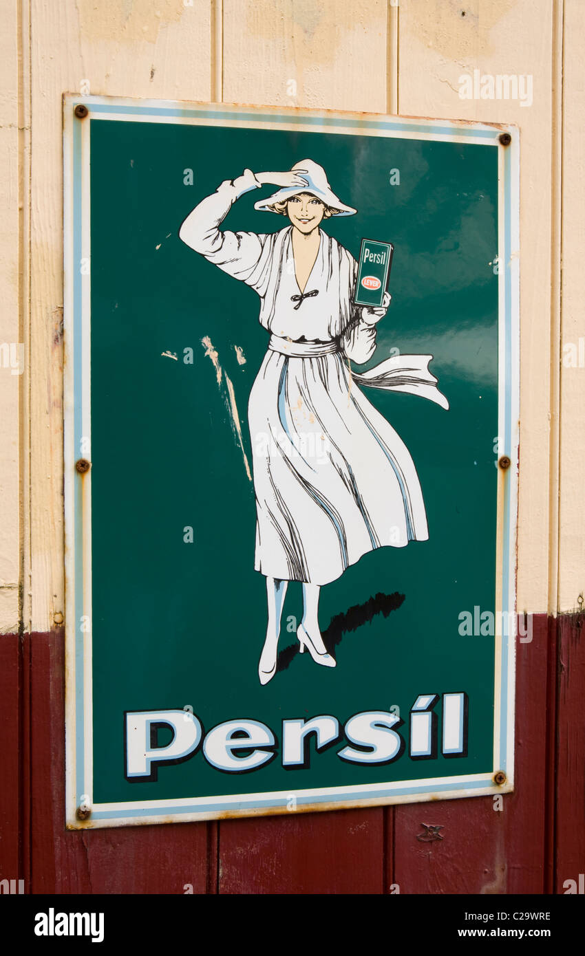 Persil Tin Plated green sign at Ramsbottom Station, Lancashire, UK ...