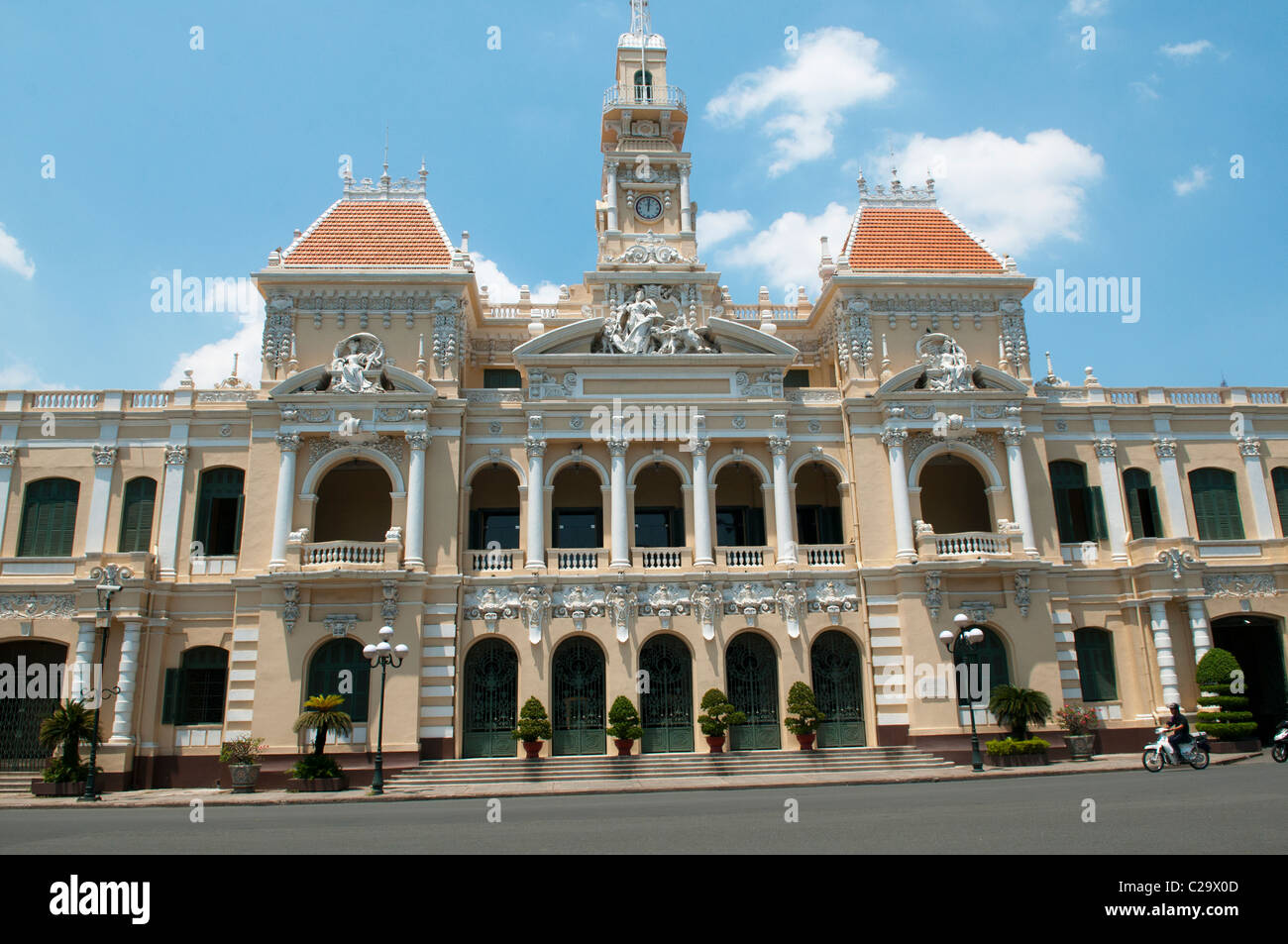 colonial architecture at the old Hotel D' Ville in Ho Chi Minh City ...