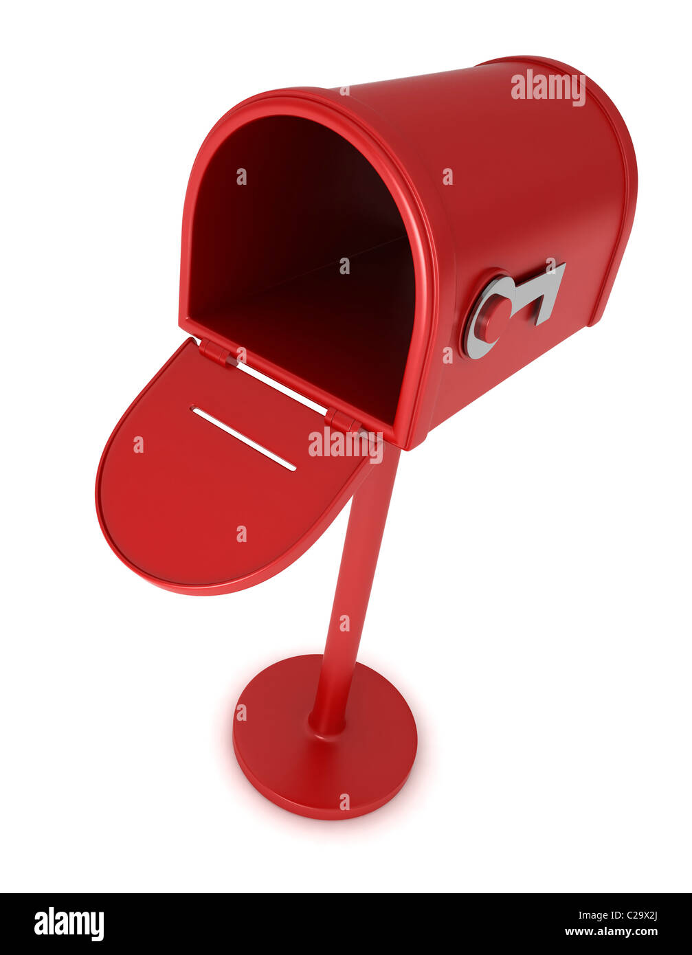 3D Illustration of an Open Empty Mailbox Stock Photo - Alamy