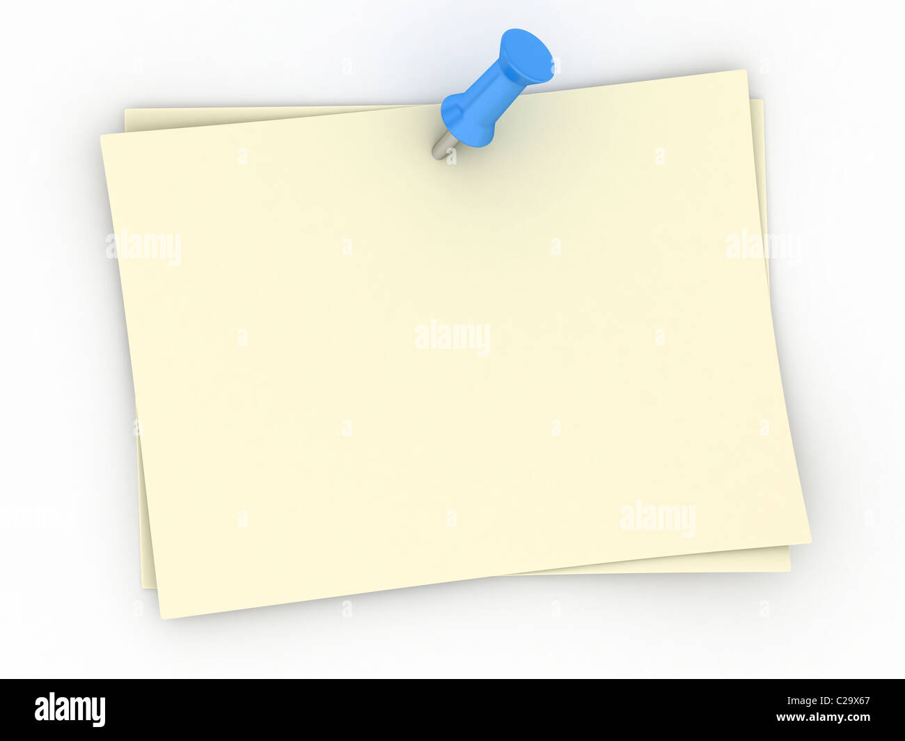3D Illustration of Pinned Notes Stock Photo - Alamy