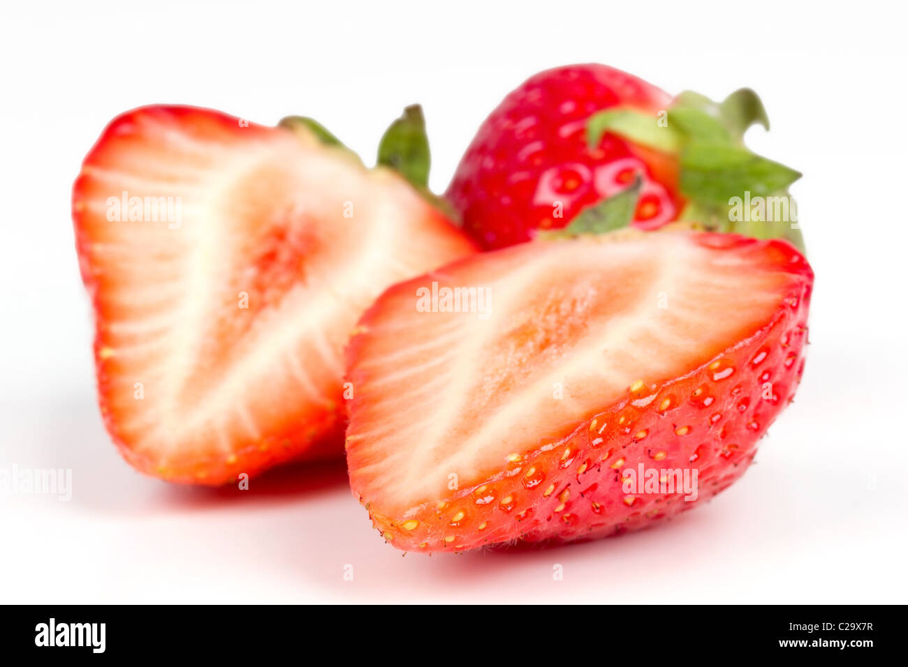 Strawberry isolated on white, closeup Stock Photo - Alamy