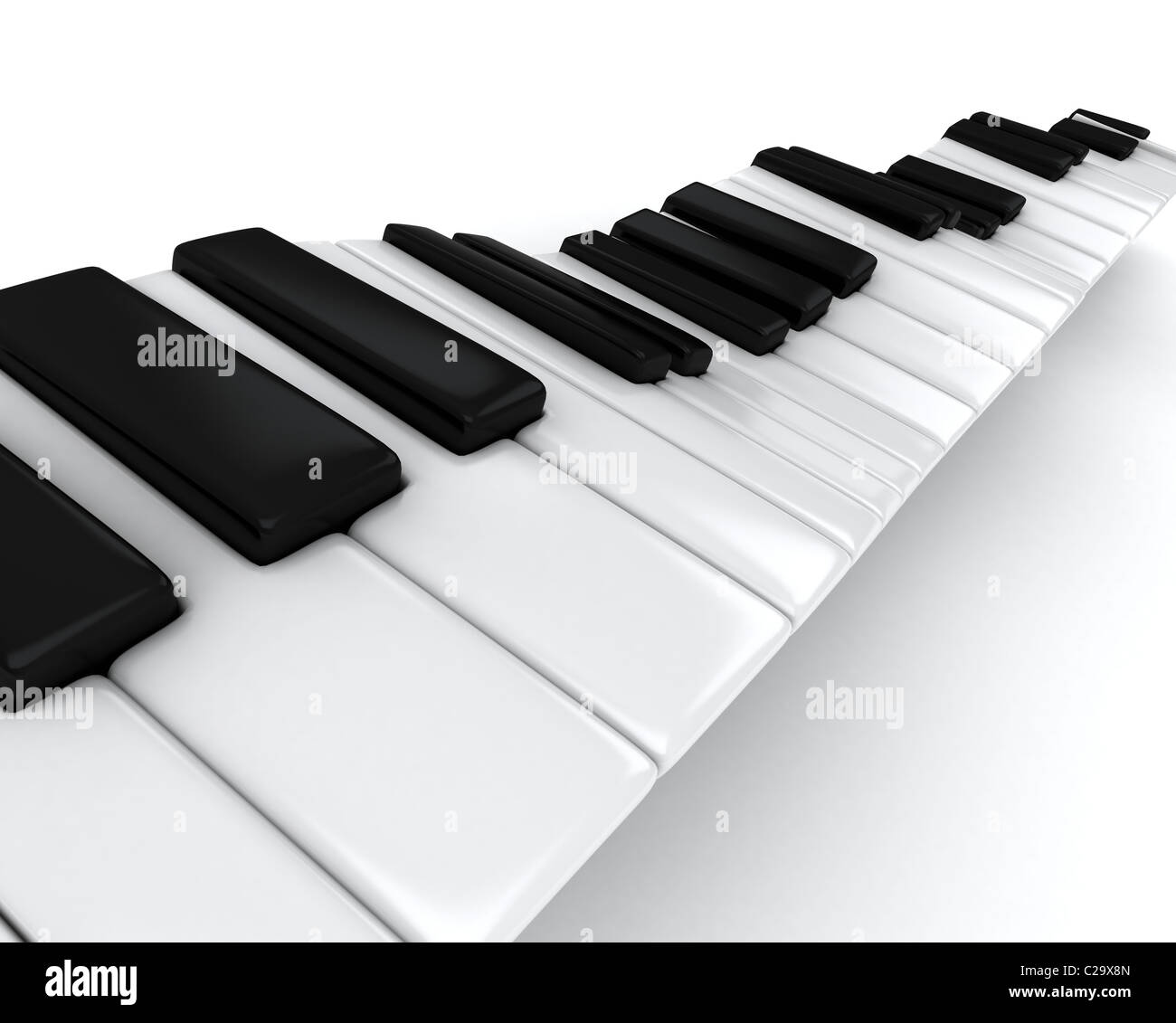 3D Illustration of a Piano Keys Stock Photo - Alamy