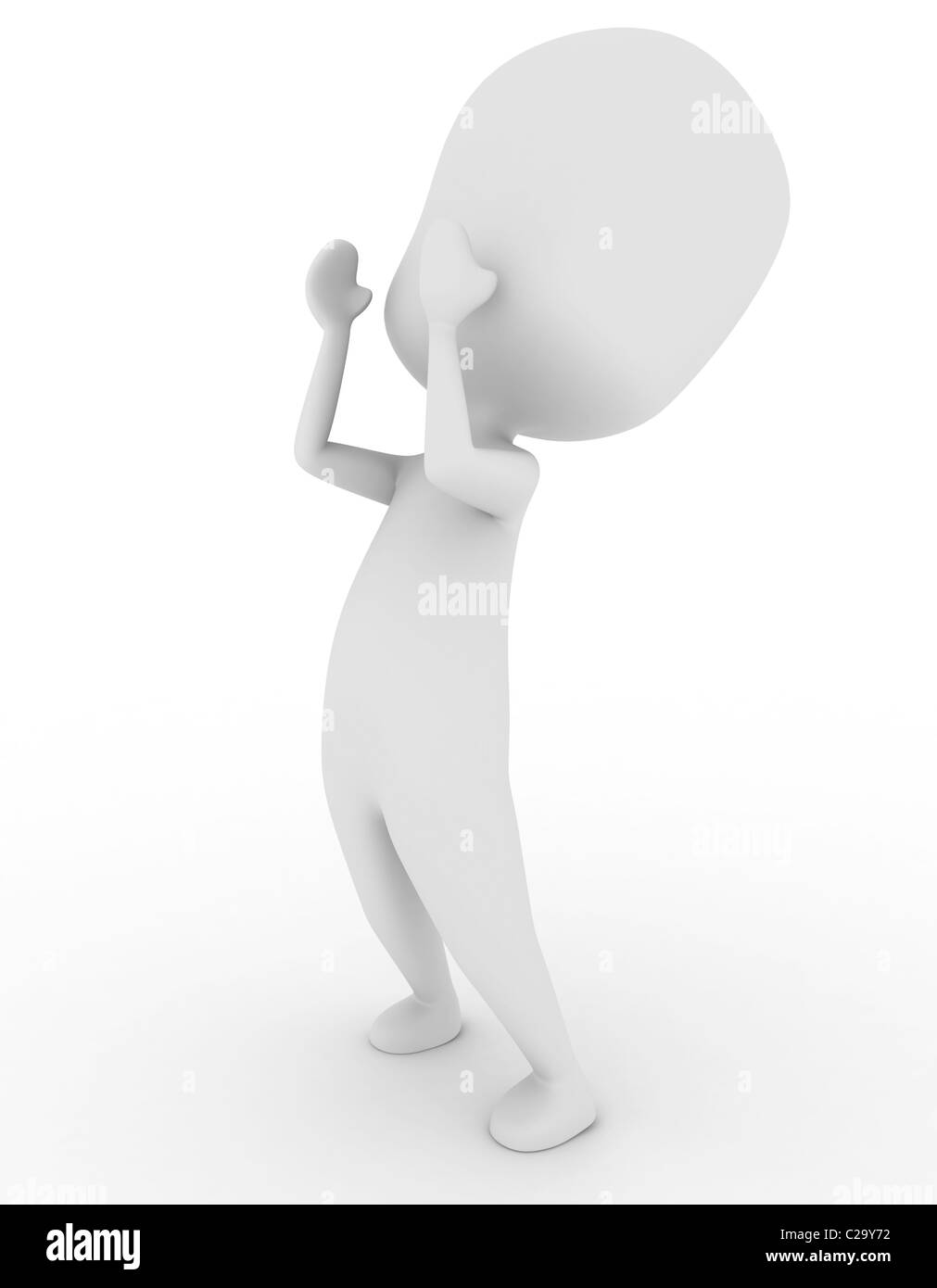 3D Illustration of a Man Shouting Stock Photo - Alamy