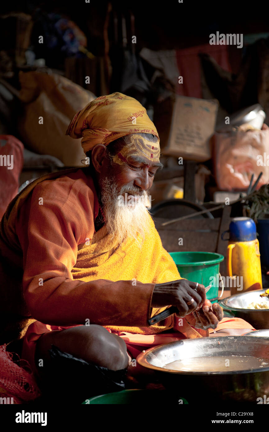 Portraits of a Sadhu baba in Pashupatinath temple. Kathmandu, Nepal ...