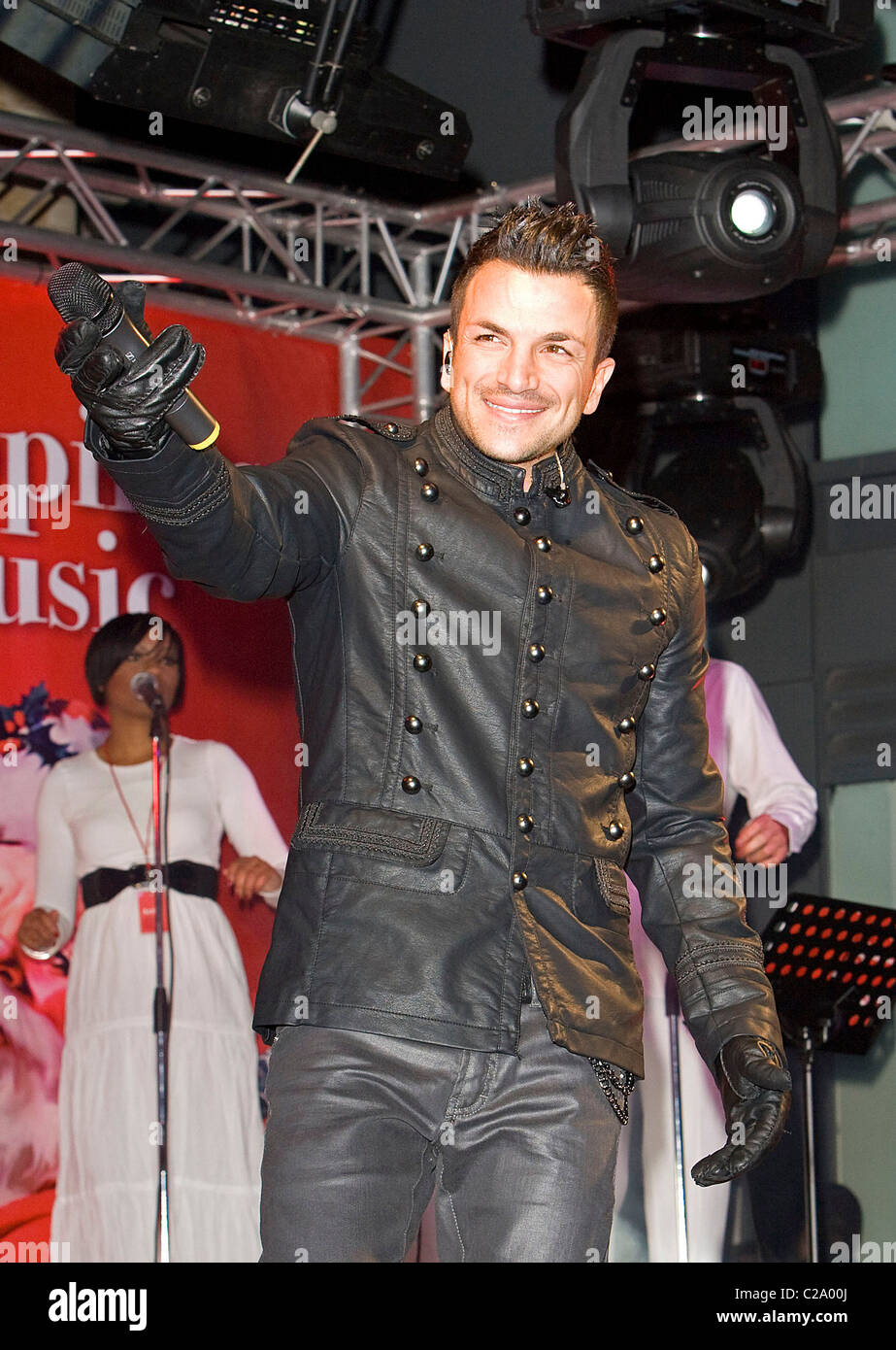Peter Andre performing live at a free concert, sponsored by Coca Cola ...