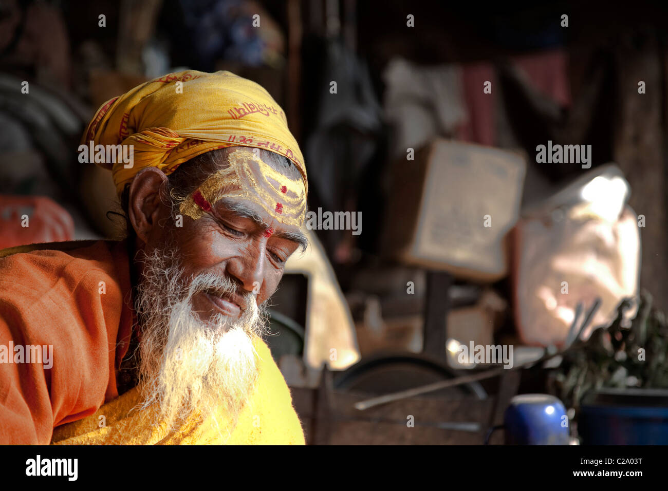 Portraits of a Sadhu baba in Pashupatinath temple. Kathmandu, Nepal ...