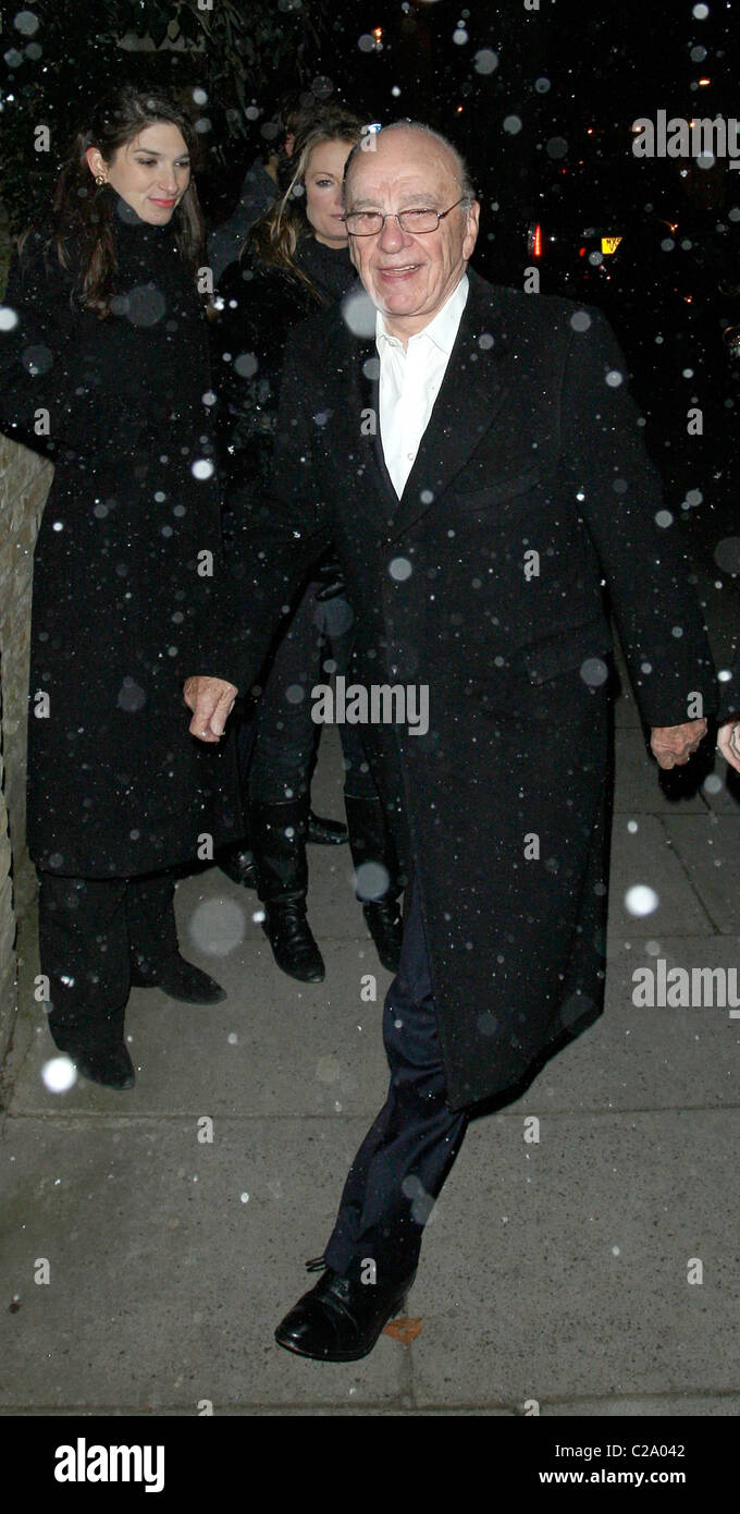 Rupert Murdoch, attending the Freud Annual Christmas Party London ...