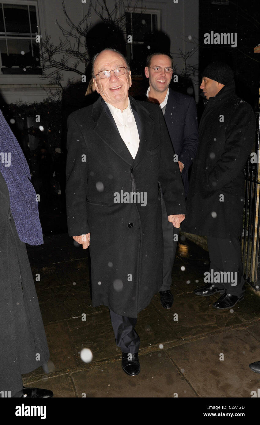Rupert Murdoch attending the Freud Annual Christmas Party London ...