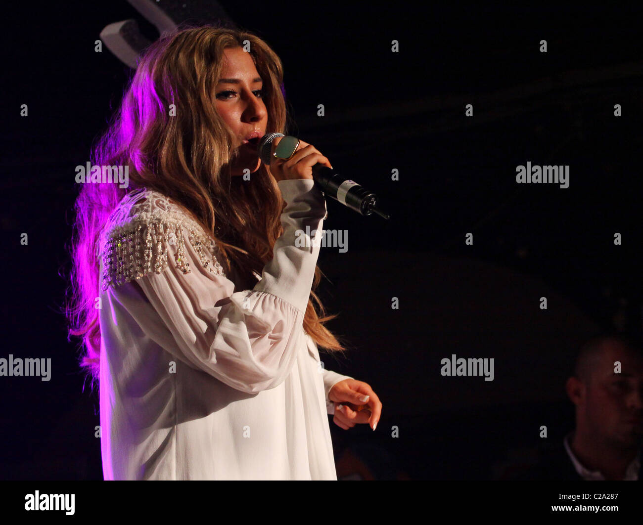 Stacey Solomon performing live on stage at G-A-Y Heaven. London, England - 20.12.09 Stock Photo ...