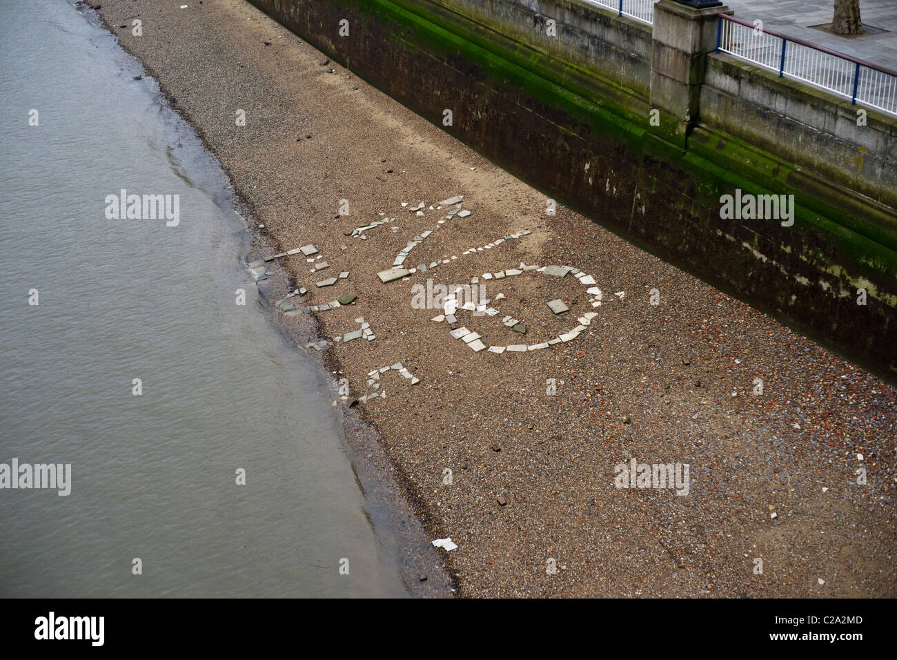 No Cuts protest by the Thames Stock Photo - Alamy