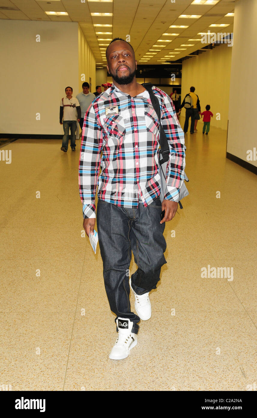 Wyclef Jean leaves Miami International Airport flying home to Haiti for ...