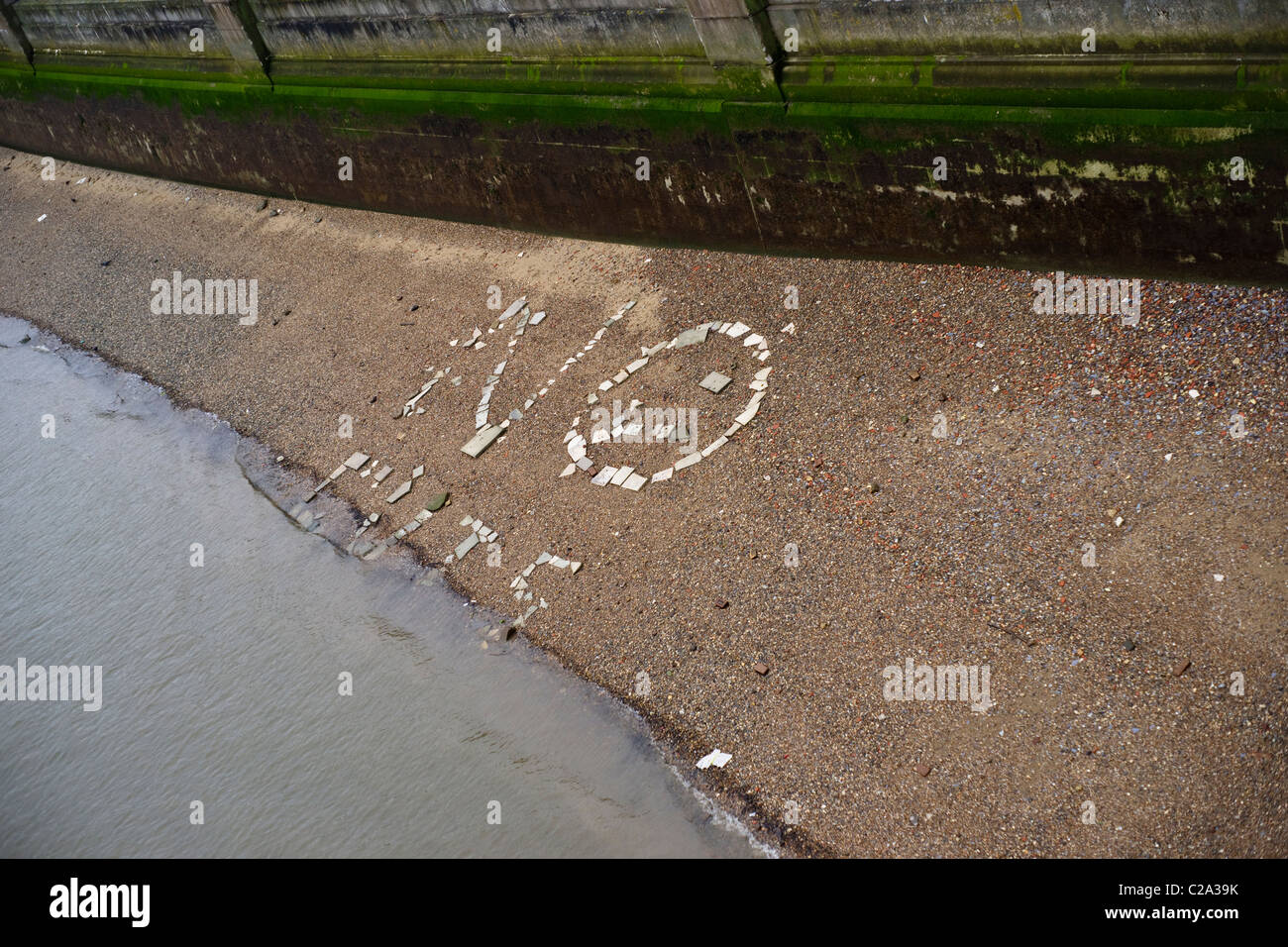 No Cuts protest by the Thames Stock Photo - Alamy