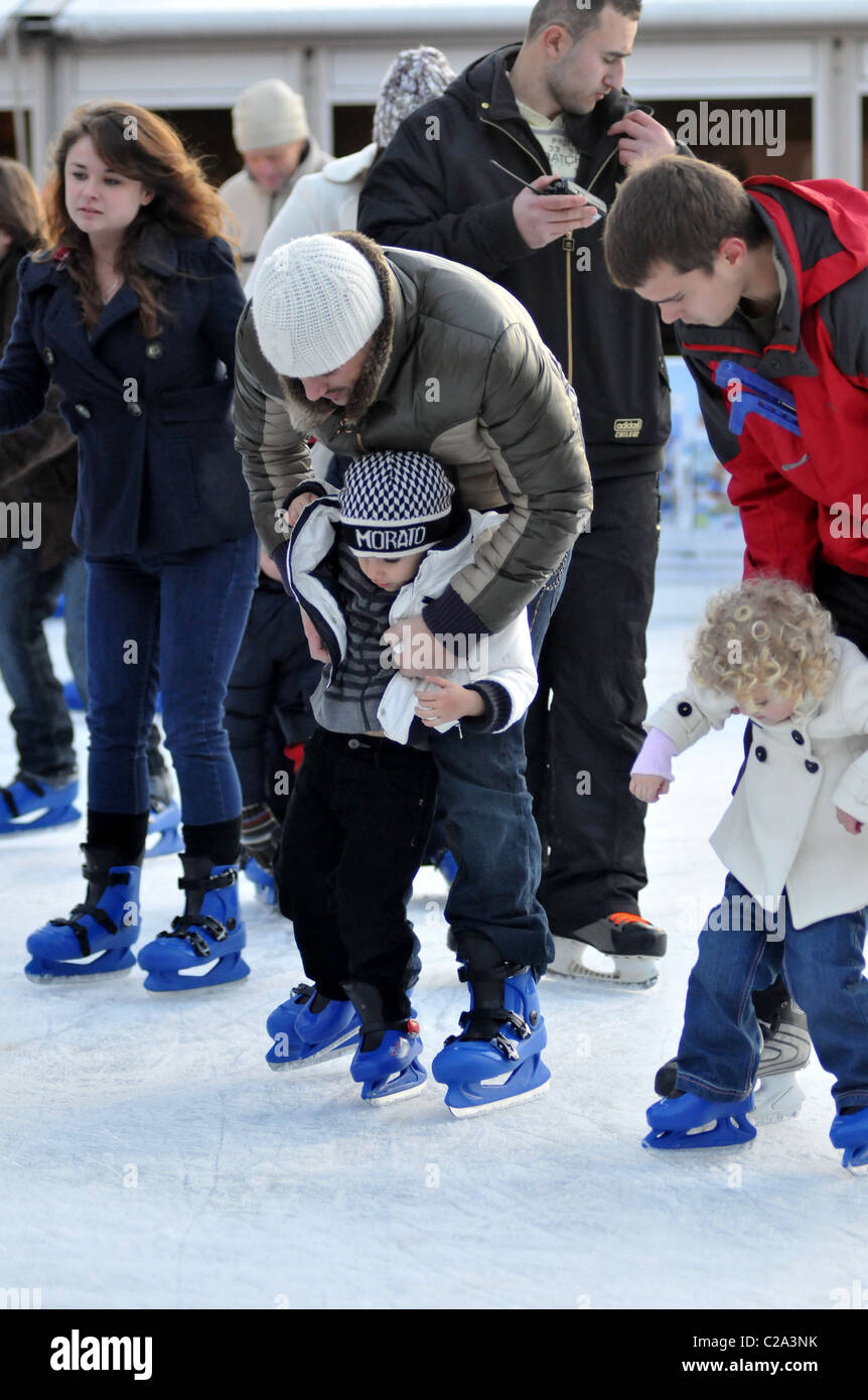 Peter Andre with Junior and Princess Tiaamii Ice Skating at 'Winter ...