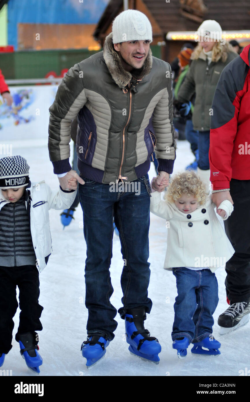 Peter Andre with Junior and Princess Tiaamii Ice Skating at 'Winter ...