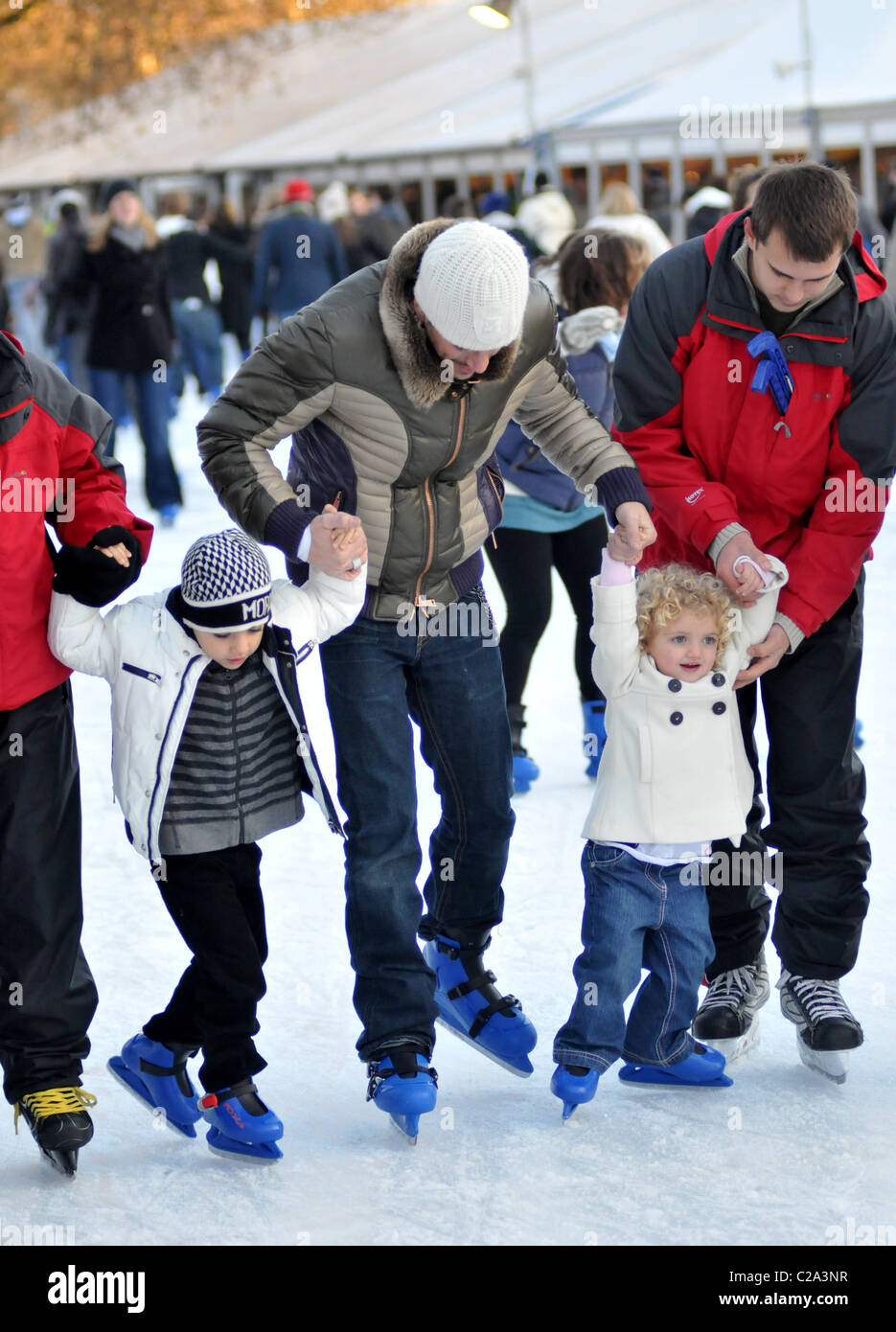 Peter Andre with Junior and Princess Tiaamii Ice Skating at 'Winter ...