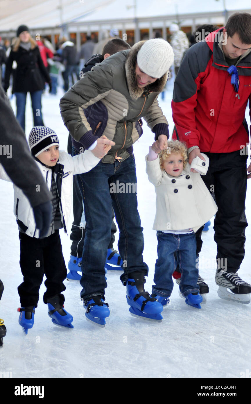 Peter Andre with Junior and Princess Tiaamii Ice Skating at 'Winter ...