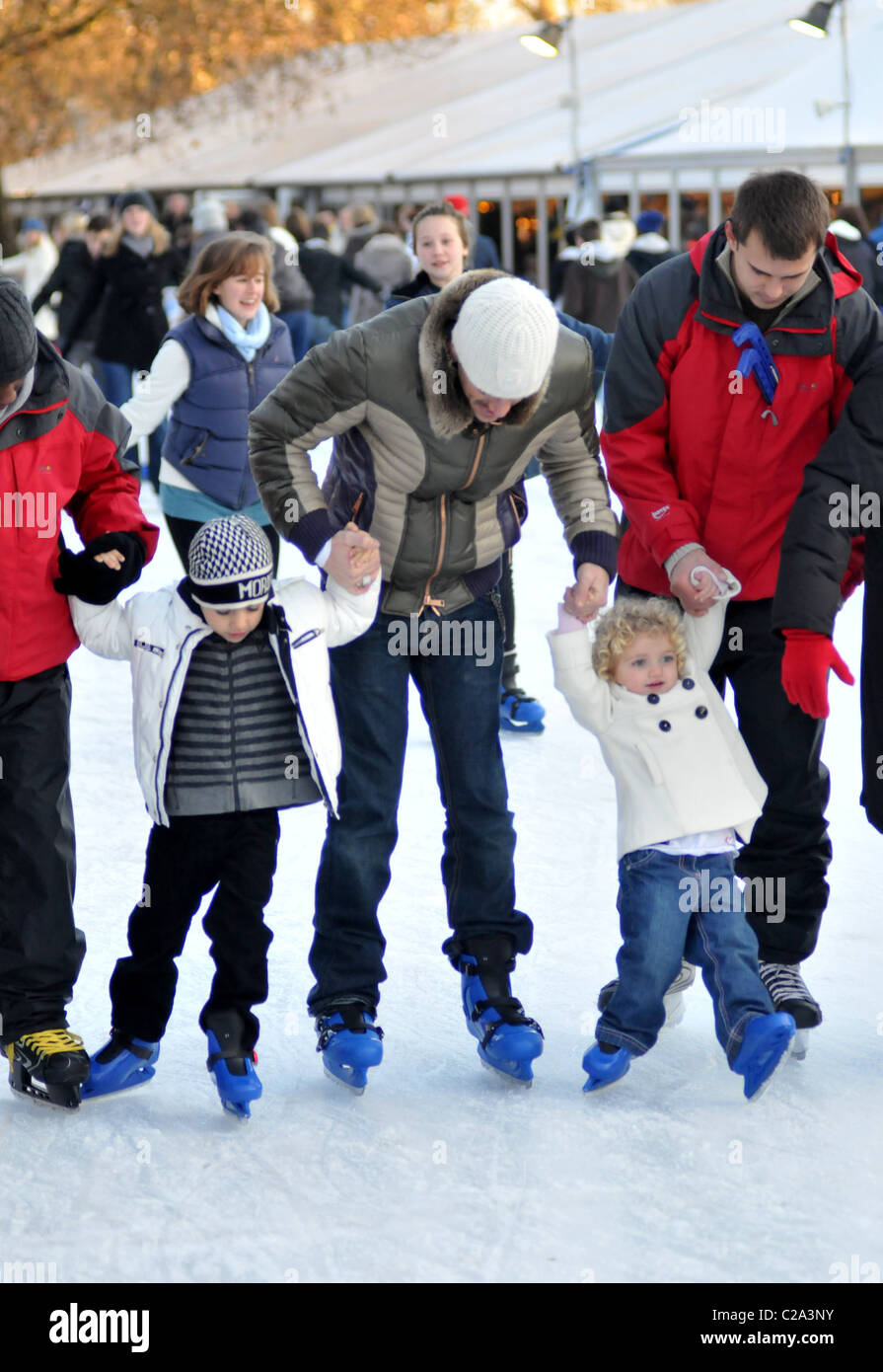 Peter Andre with Junior and Princess Tiaamii Ice Skating at 'Winter ...