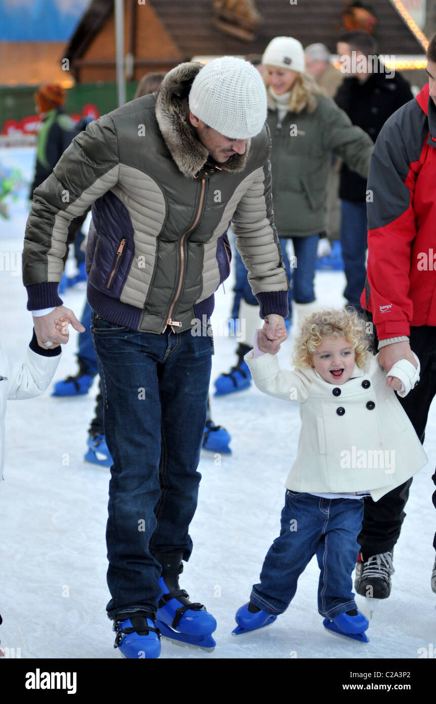 Peter Andre with Junior and Princess Tiaamii Ice Skating at 'Winter ...