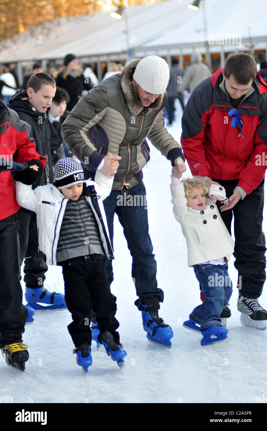 Peter Andre with Junior and Princess Tiaamii Ice Skating at 'Winter ...
