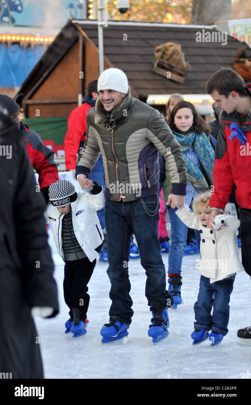 Peter Andre with Junior and Princess Tiaamii Ice Skating at 'Winter ...