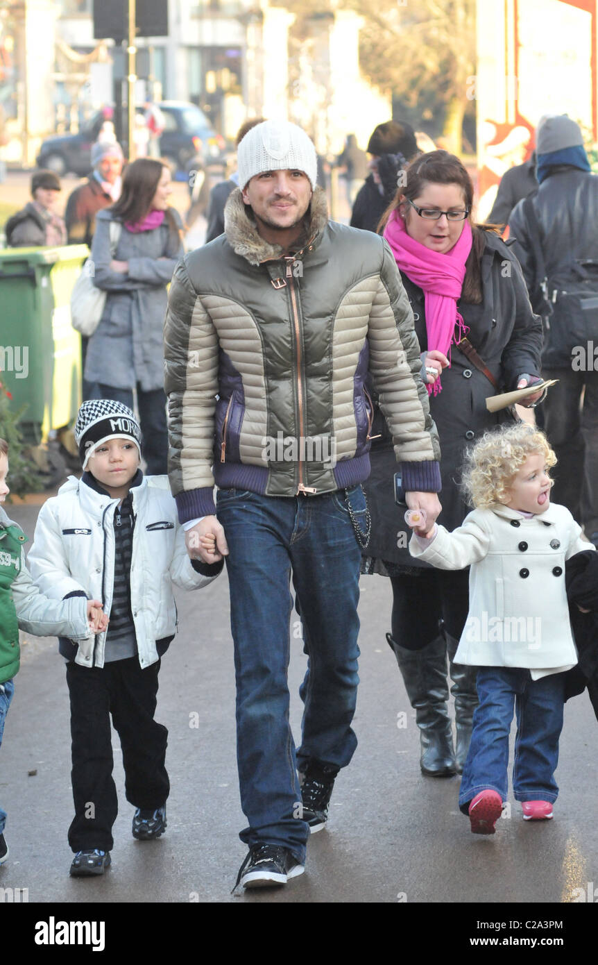Peter Andre with Junior and Princess Tiaamii after Ice Skating at ...