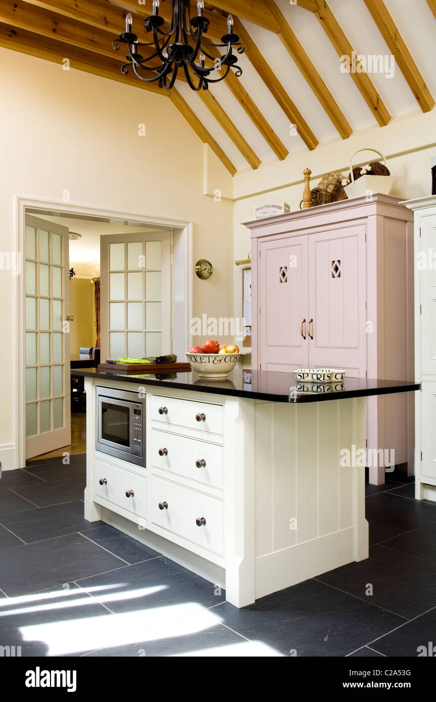 Kitchen interior designed and fitted by Robinson & Cornish Stock Photo ...