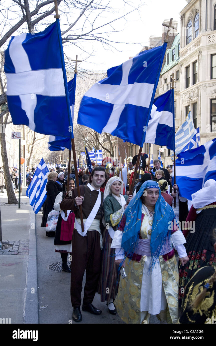 2011 Greek Independence Day Parade along 5th Avenue in New York City ...