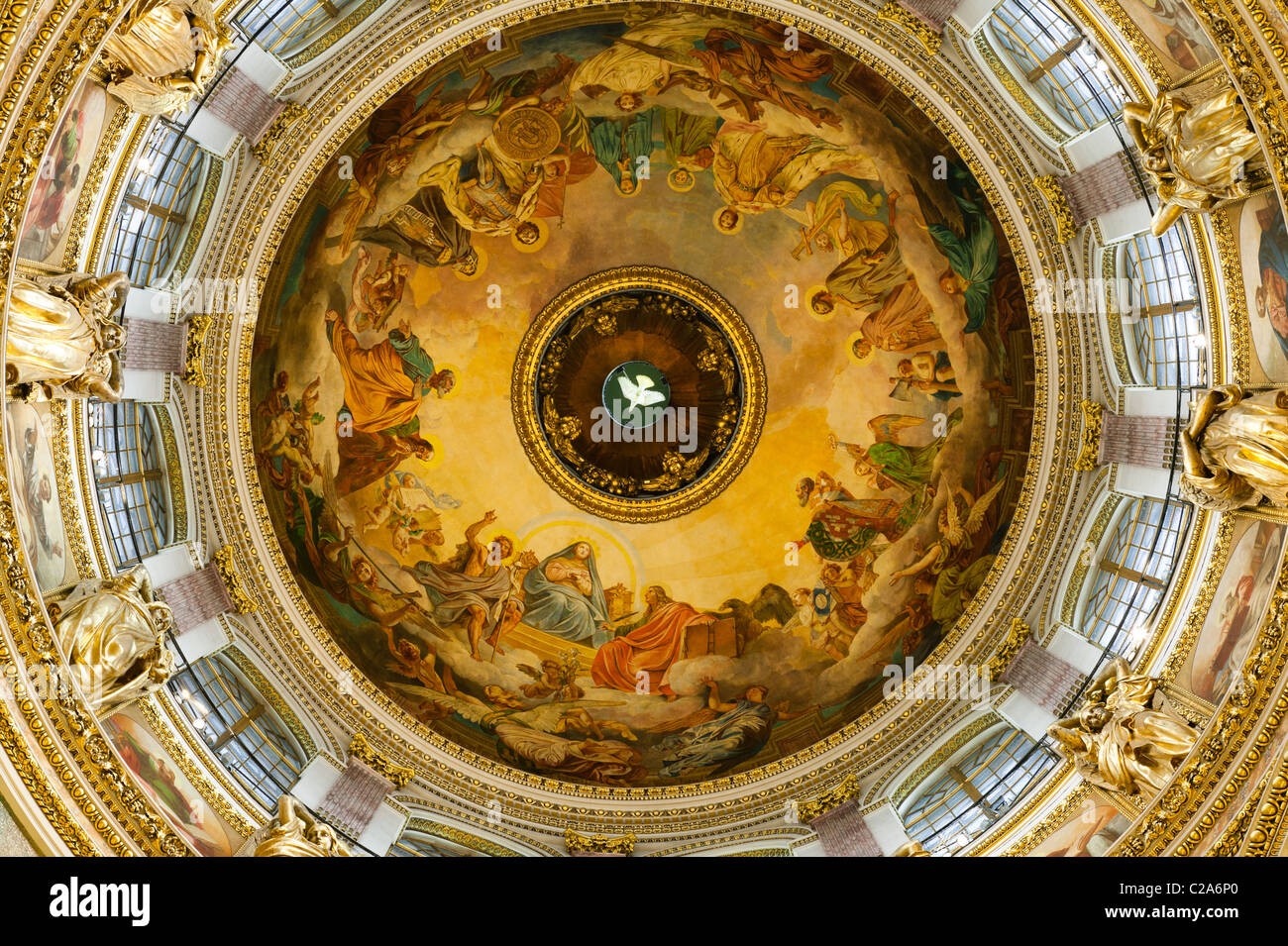 Interior of the great dome, honoring the Holy Spirit Stock Photo - Alamy